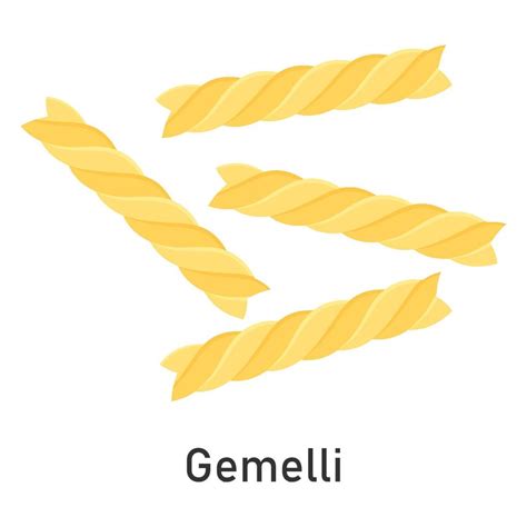 Pasta Gemelli Restaurant Pasta For Menu Design Packaging Vector