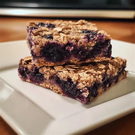 Easy One Bowl Blueberry Oat Bars With Juicy Fresh Flavor My Tasteful