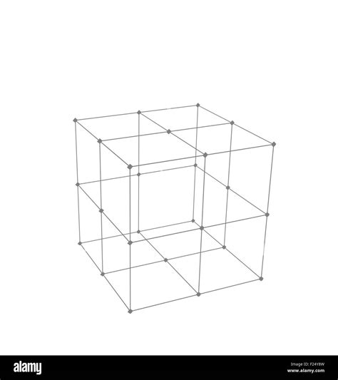 Cube Made Is Mesh Polygonal Element Stock Vector Image Art Alamy