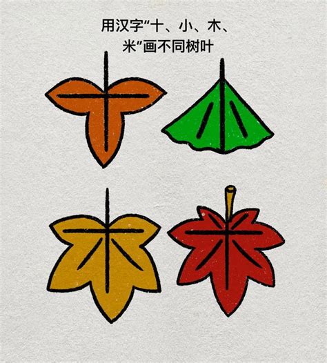 四种叶子怎么画简笔画怎么画（精选17张） 简笔画图片大全