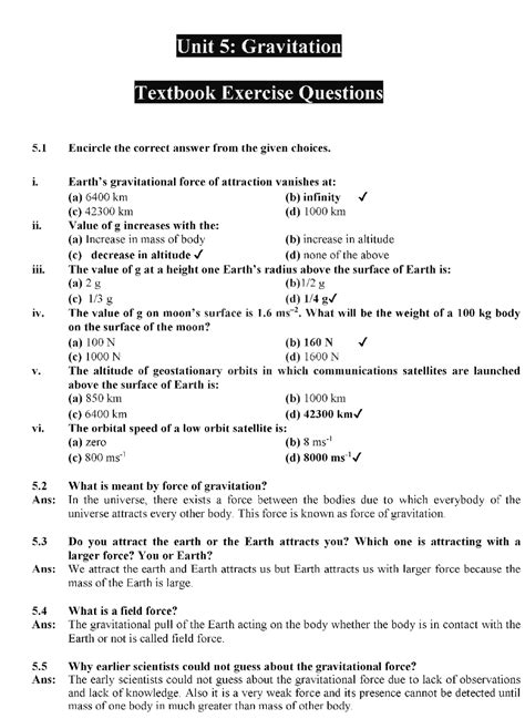 Clear Concepts And Easy Explanations Assignments Physics Docsity