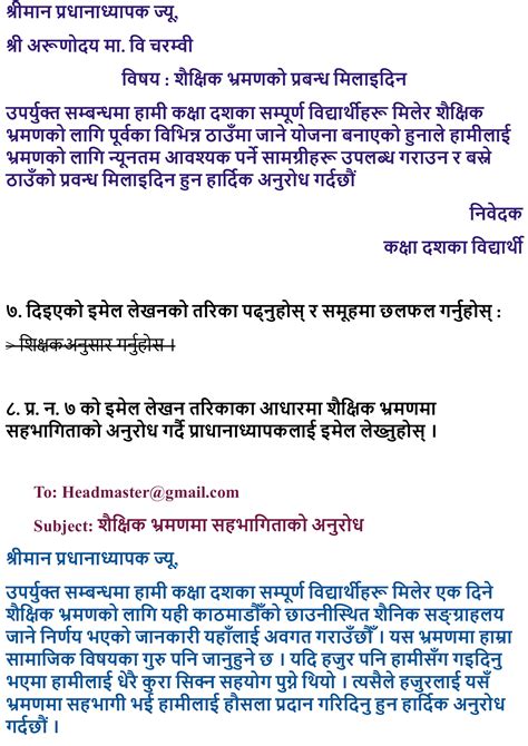 Byabasayik Chithi Exercise Class 10 Nepali Chapter 10 Neb Notes Iswori Education