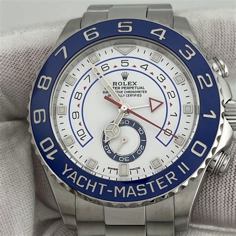 Rolex Yacht Master Ii 116680 44mm Blue Ceramic Stainless Steel Box