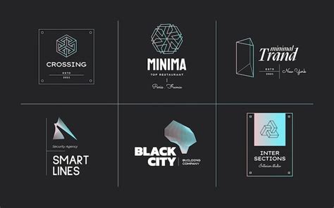 Premium Vector Vector Abstract Modern Set Geometric Icon Design In Trendy Linear Style