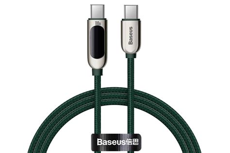 قیمت کابل شارژ باسئوس Type C به Type C مدل Display Fast Charging 100w با طول 1 متر