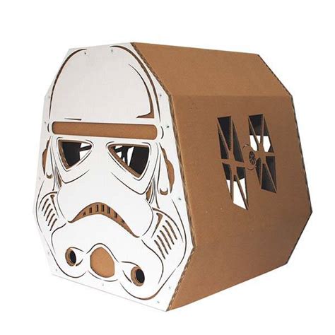 Handmade Star Wars Stormtrooper Cardboard Cat House Gadgetsin