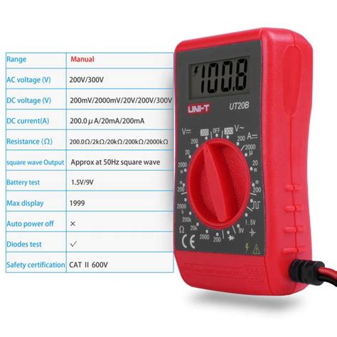 Цифровий мультиметр кишеньковий Uni T Ut 20b купити в Києві та Україні