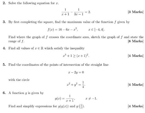 solved 2 solve the following equation for x 1 x 1 1 3x 1