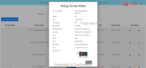 code website quản lý bán hàng laptop đầy đủ báo cáo slide đề cương