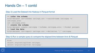 Hadoop File Formats And Data Ingestion Pptx
