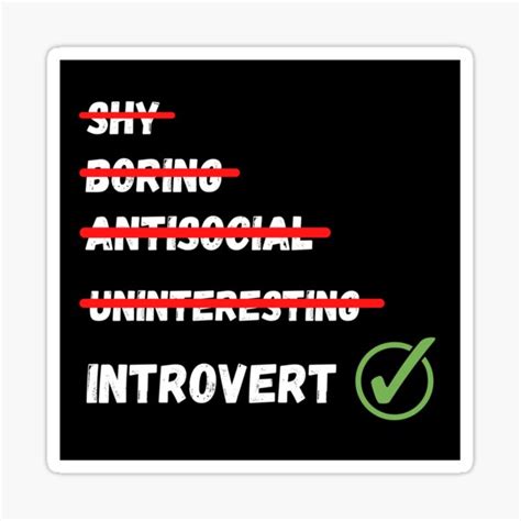 Introvert Check Mark Sticker For Sale By Itsmimii Redbubble
