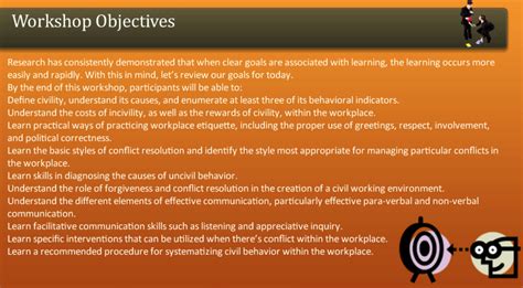 Workshop Objectives Civility In The Workplace Freshskills