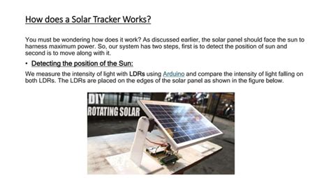 Sun Detecting Solar Panel Using Arduino Uno Ppt