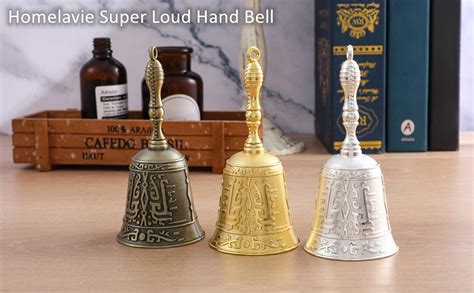 Homelavie Super Loud Solid Brass Hand Call Bell For Ringing