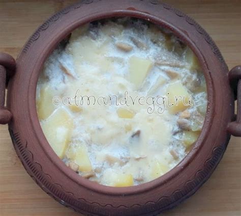 Картошка с грибами в горшочках Очень вкусный рецепт с фото