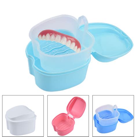 Dental Denture Box Retainer Braces Storage Box Invisible Teeth Denture Cleaning Tooth Storage