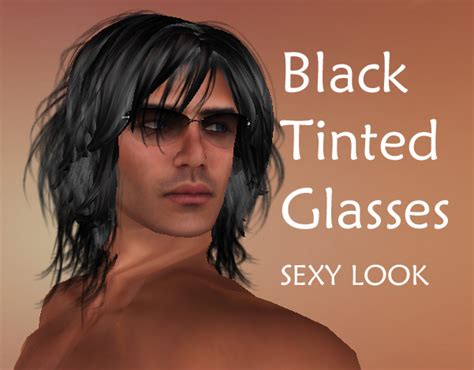 Second Life Marketplace Black Glasses Black Tinted Glasses