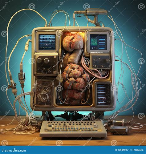 A Machine With Wires And Wires Stock Illustration Illustration Of