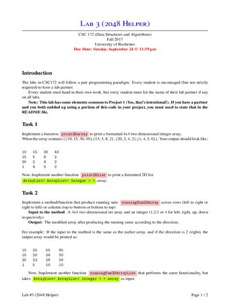 Fillable Online Lab 7 Analysis Of Sorting Algorithms Fax Email Print