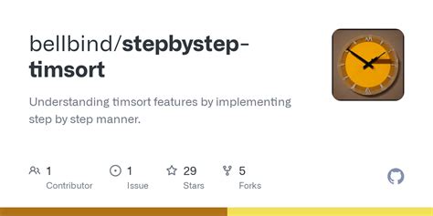 Github Bellbindstepbystep Timsort Understanding Timsort Features By