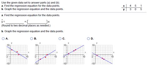 Solved Use The Given Data Set To Answer Parts A And B Chegg