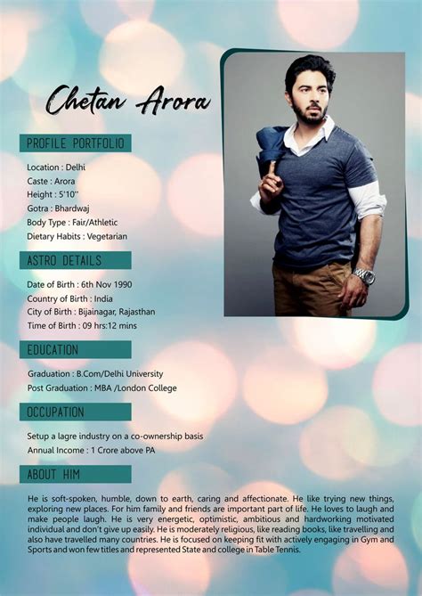 Biodata Powerpoint Template Free Power Point Template Ppt Template