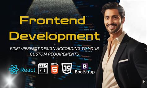 Develop static frontend website design in react html css bootstrap or javascript by Hammzashahid ...
