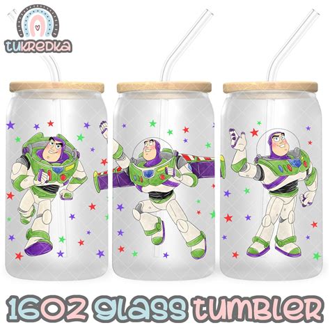 Toy Story Buzz Lightyear Cup Png File Digital Download 16oz Glass Tumbler Design 16oz Libby Cup