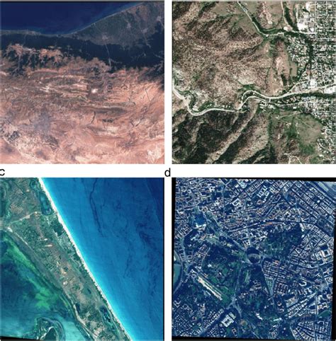 true color composites of multispectral data used in the experiment a