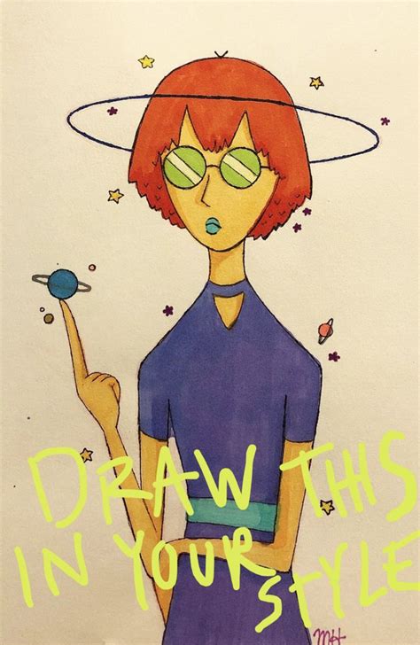 Draw This In Your Style Space Girl Drawing Challenge Space Girl Drawings