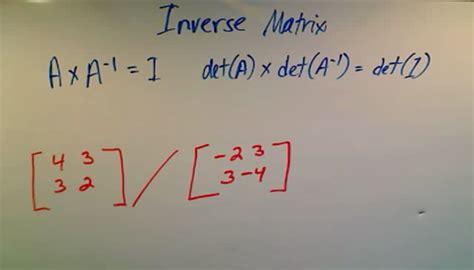 Determinant Of An Inverse Matrix Tutorial Sophia Learning