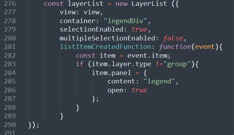 Gis Where Should I Place The Layerlistmultipleselectionenabledfalse