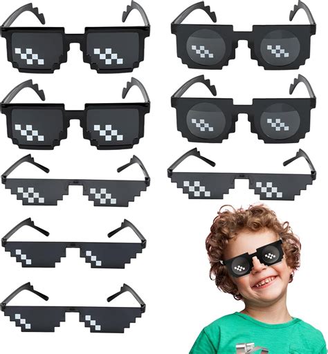 Pixel Glasses Pack Of 8 Pixel Mosaic Glasses Party Glasses Cool