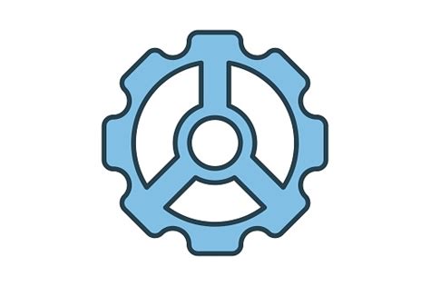 설정 톱니바퀴 아이콘 기본 웹 및 Ui와 관련된 아이콘입니다 웹 사이트 앱 사용자 인터페이스 인쇄 가능 등 플랫 라인 아이콘 스타일에 적합합니다 편집 가능한 간단한 벡터