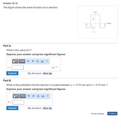 Solved The Figure Shows The Wave Function Of An Electron Chegg