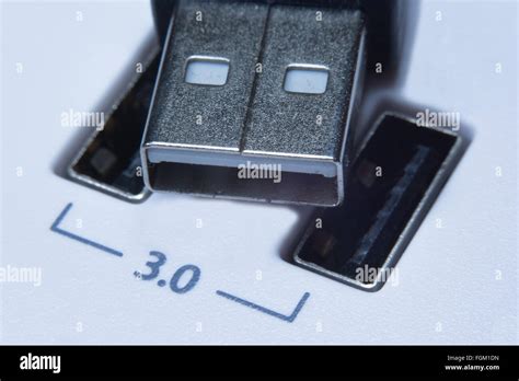 USB 3 0 Port And Cable Plug Stock Photo Alamy