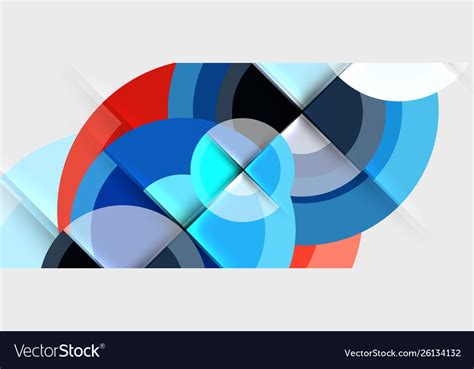 Geometric Design Abstract Background Circles Vector Image