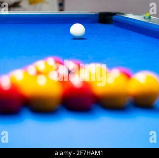 Pool Balls Set Up At The Start Of A Game Stock Photo Alamy