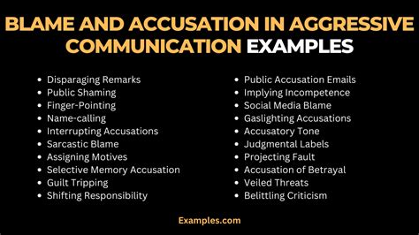 Blame And Accusation In Aggressive Communication Examples Pdf Blame And Accusation In Aggressive Communication Examples Pdf