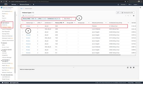 EC Instance Parameters For ADT S MiCADOscale