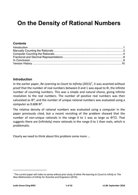 Pdf On The Density Of Rational Numbers