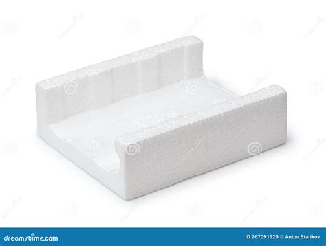 Piece Of Expanded Polystyrene Foam Profile Stock Image Image Of Pattern Isolated 267091929