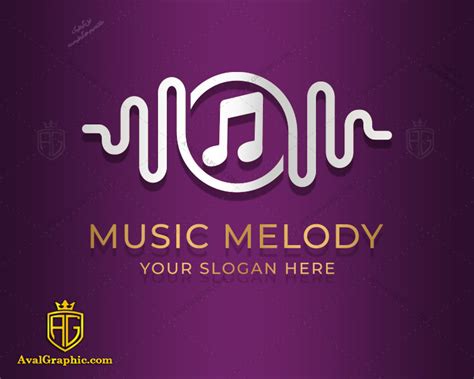 لوگو آکادمی موسیقی با عکس ملودی سفید