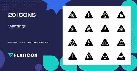 Warnings Icon Pack Mixed 20 Svg Icons
