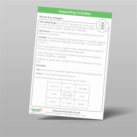 Year 6 Round Any Integers Reasoning And Problem Solving Resource Classroom Secrets
