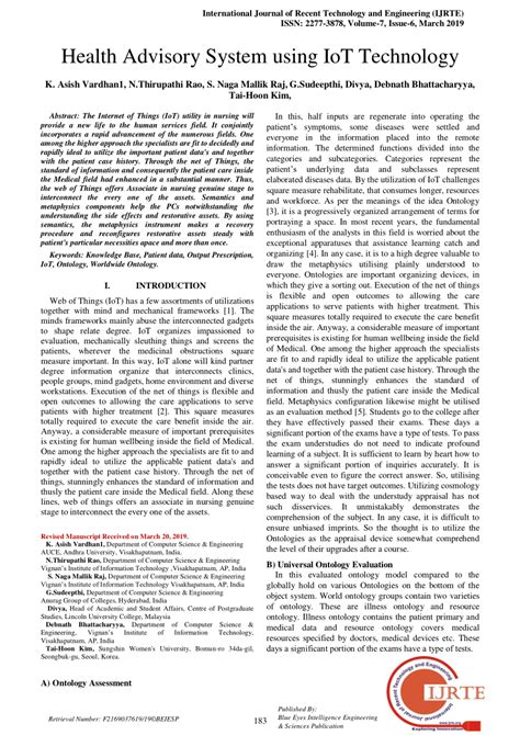 Pdf Health Advisory System Using Iot Technology