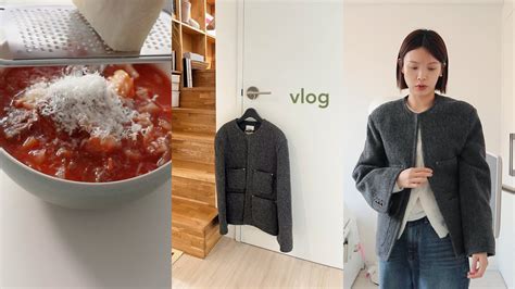Vlog 올해 첫 구매한 Fw 아우터 🤎 쟁여두고 먹는 식료품들 추천 마녀스프와 토마토바질샌드위치 새로운 티팟까지 Youtube
