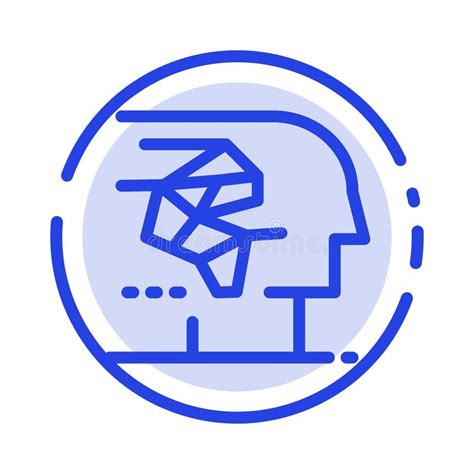 Android Artificial Brain Human Interface Blue Dotted Line Line Icon