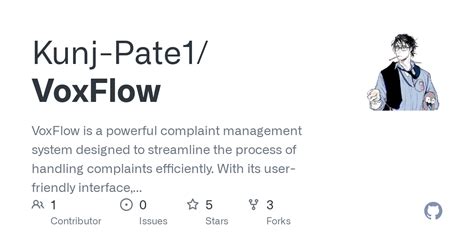GitHub Kunj Pate1 VoxFlow VoxFlow Is A Powerful Complaint Management System Designed To
