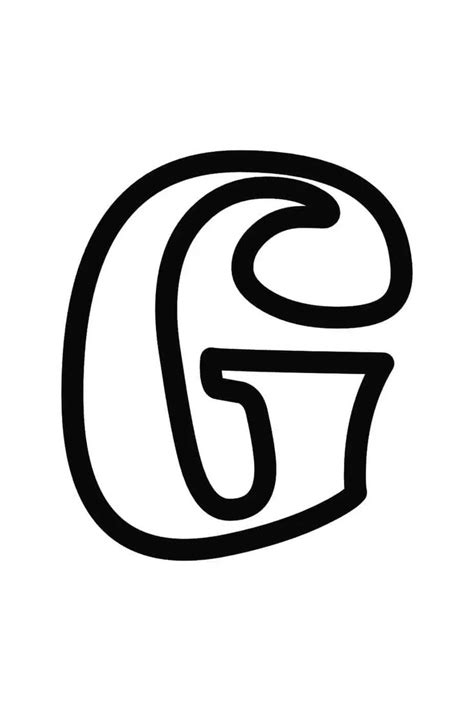 Fancy Bubble Letter G Template Free Printable Bubble Alphabet